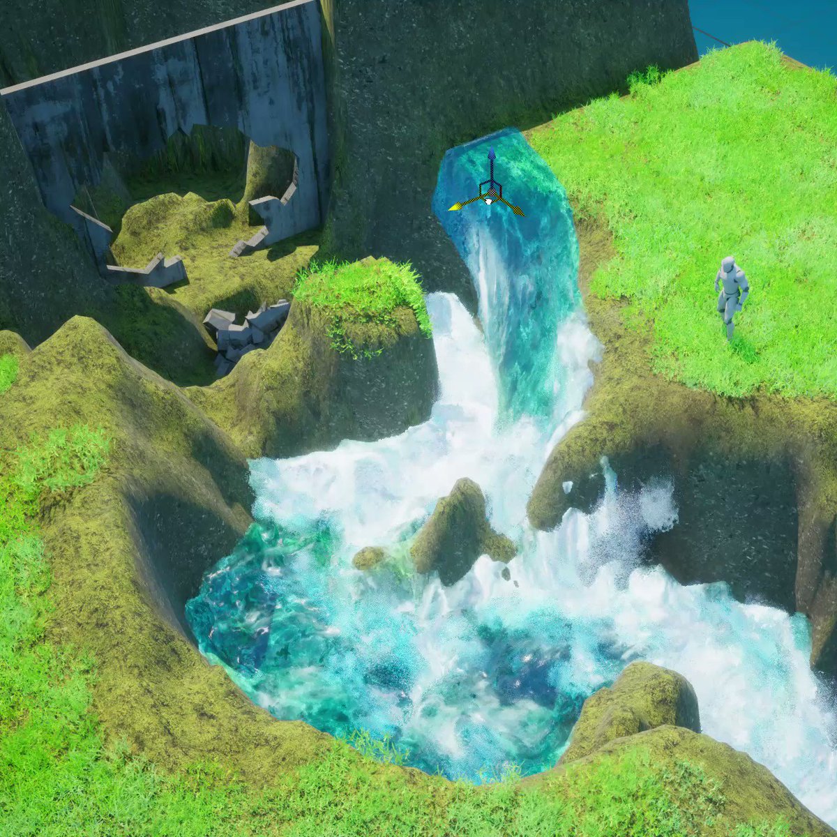 New experiments of #UE5 fluid simulation Available soon! A🧵 #gamedev #techart #vfx #realtimevfx ...