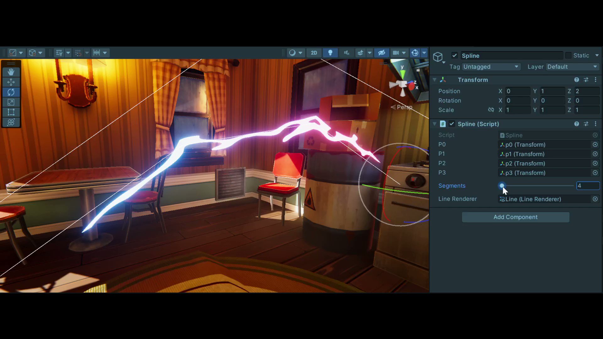 Mirza Beig on Twitter: "Electric/lightning spline prototype. Essentially a bezier curve used to ...