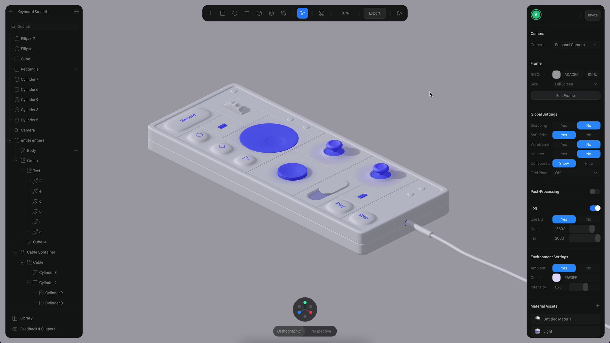 Spline on Twitter: "⌨️ You can make interactive objects like this on Spline by using hover and ...