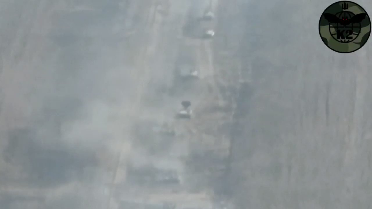 BlueSauron👁️ on Twitter: "Footage of 54th Mechanized Brigade striking Russian columns in Donetsk ...