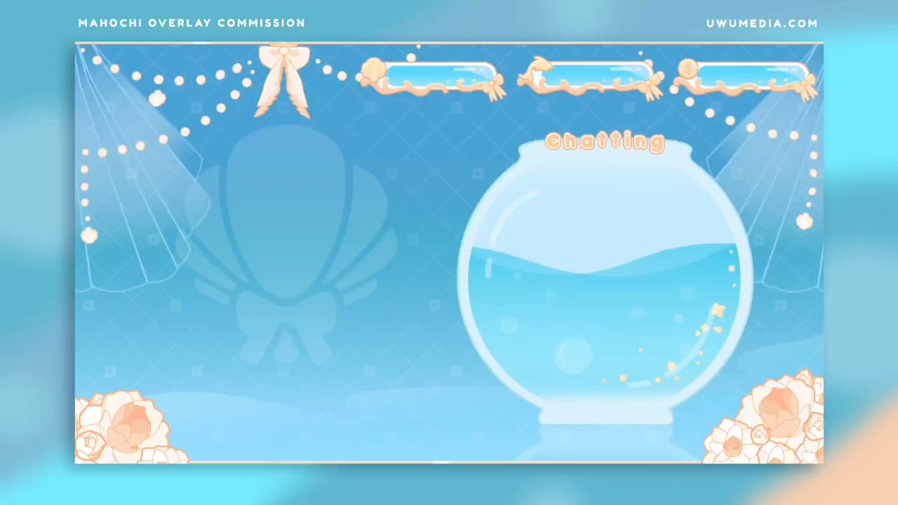 UWU MEDIA | KAWAII GRAPHICS STUDIO on Twitter: "💙 { Animated Overlay Package } 💌 Vtuber: @Maho ...