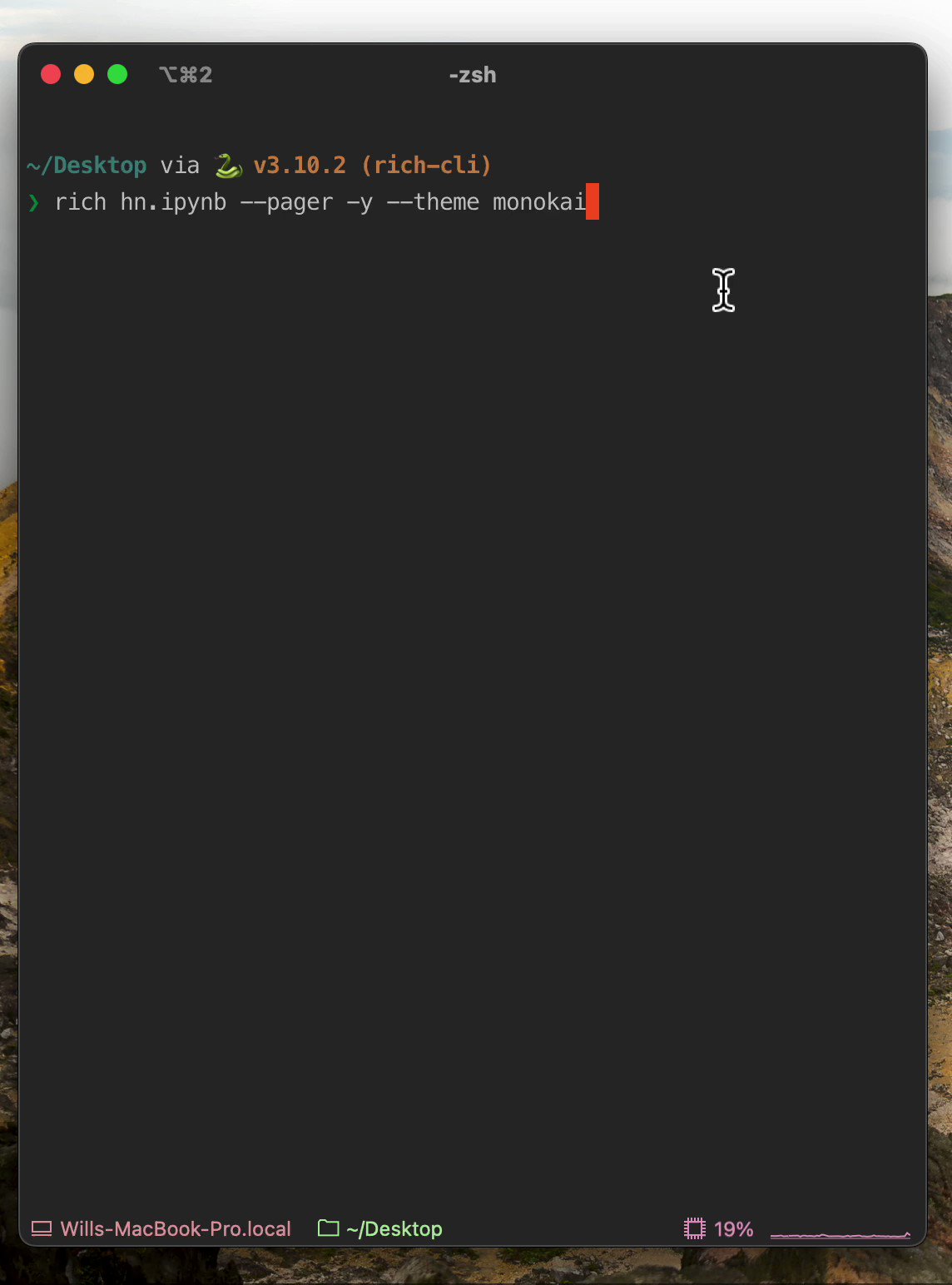 Will McGugan on Twitter: "The next version of rich-cli will be able to display #Jupyter ...