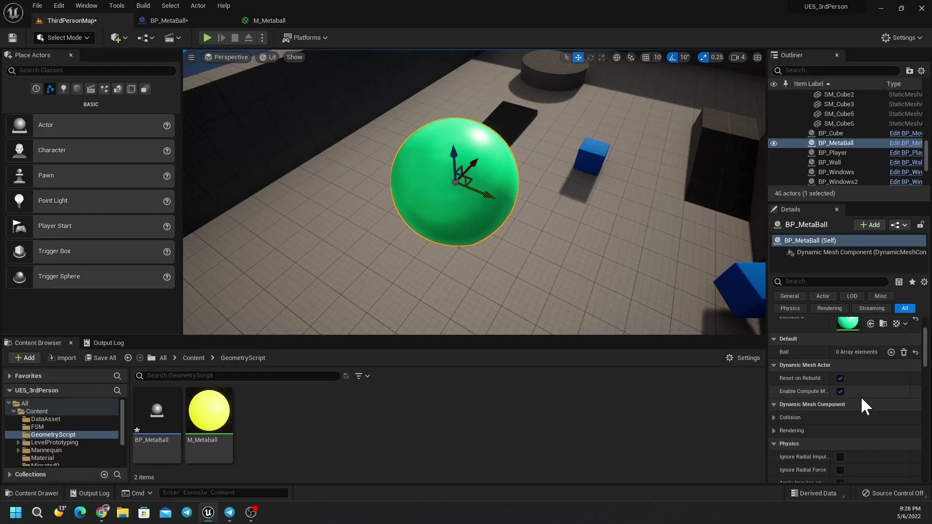 Vahab Ahmadvand on Twitter: "Fun with #Metaballs in #UE5 with Geometry Script! #GeometryScript # ...