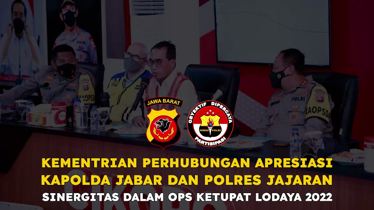 POLRESTABES BANDUNG on Twitter: "Kementrian Perhubungan Apresiasi Kapolda Jabar dan Polres ...