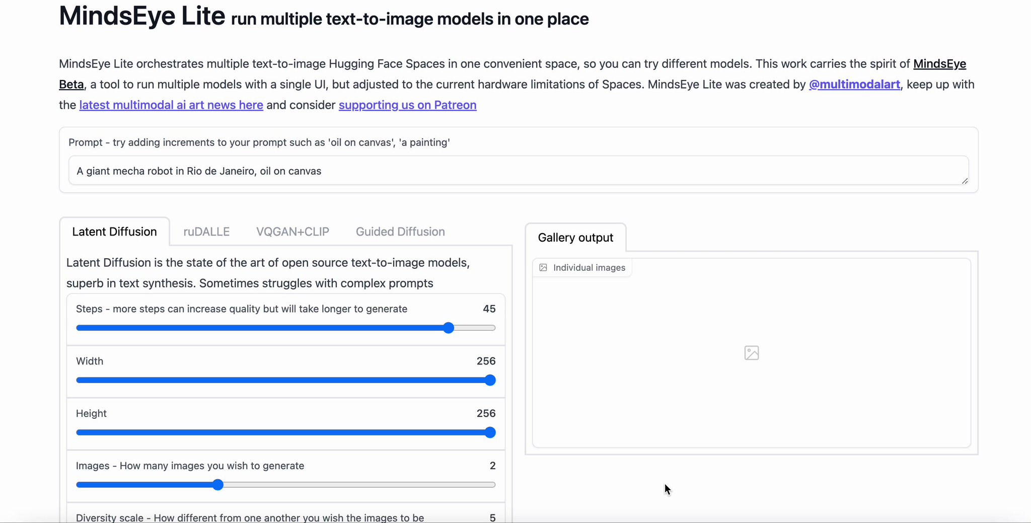 AK on Twitter: ".@Gradio Demo for MindsEye Lite, run multiple text-to-image models in one place ...