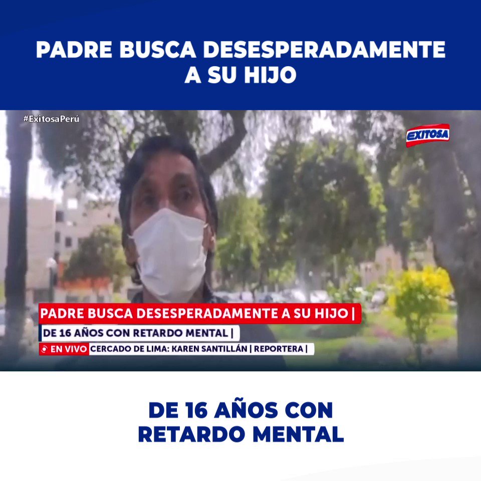 Exitosa Noticias on Twitter: "🔴🔵Un adolescente de 16 años se perdió cuando acompañaba a su padre ...