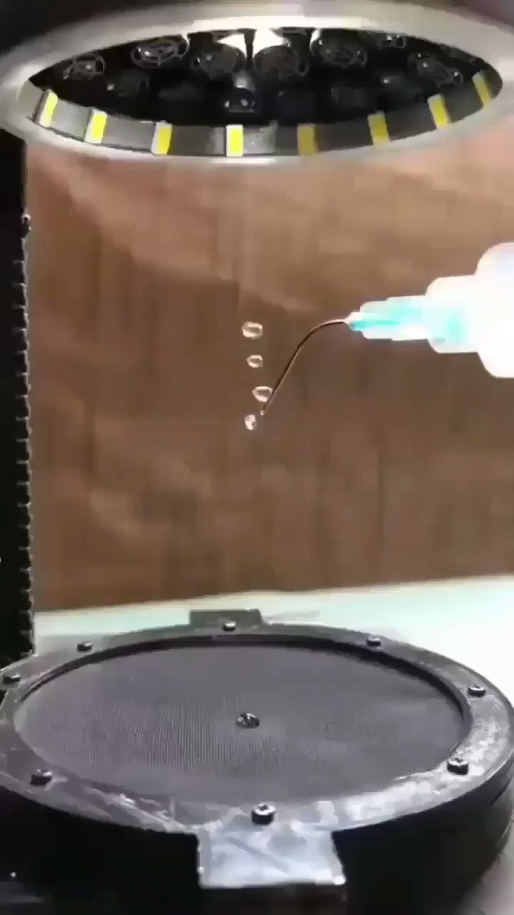 Science girl on Twitter: "Acoustic levitation, using sound waves to ...