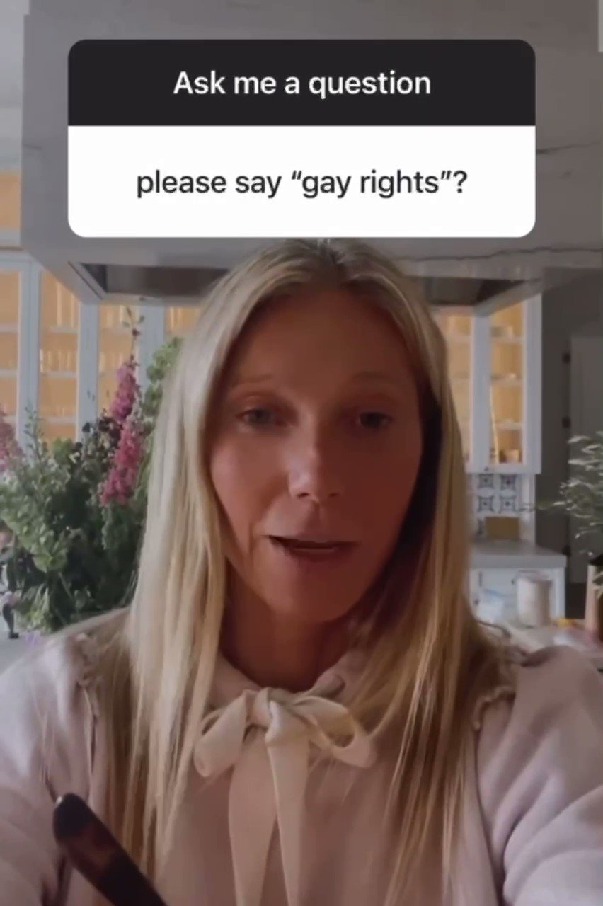 Gwyneth Paltrow Doing Things On Twitter Gwyneth Paltrow Saying Gay