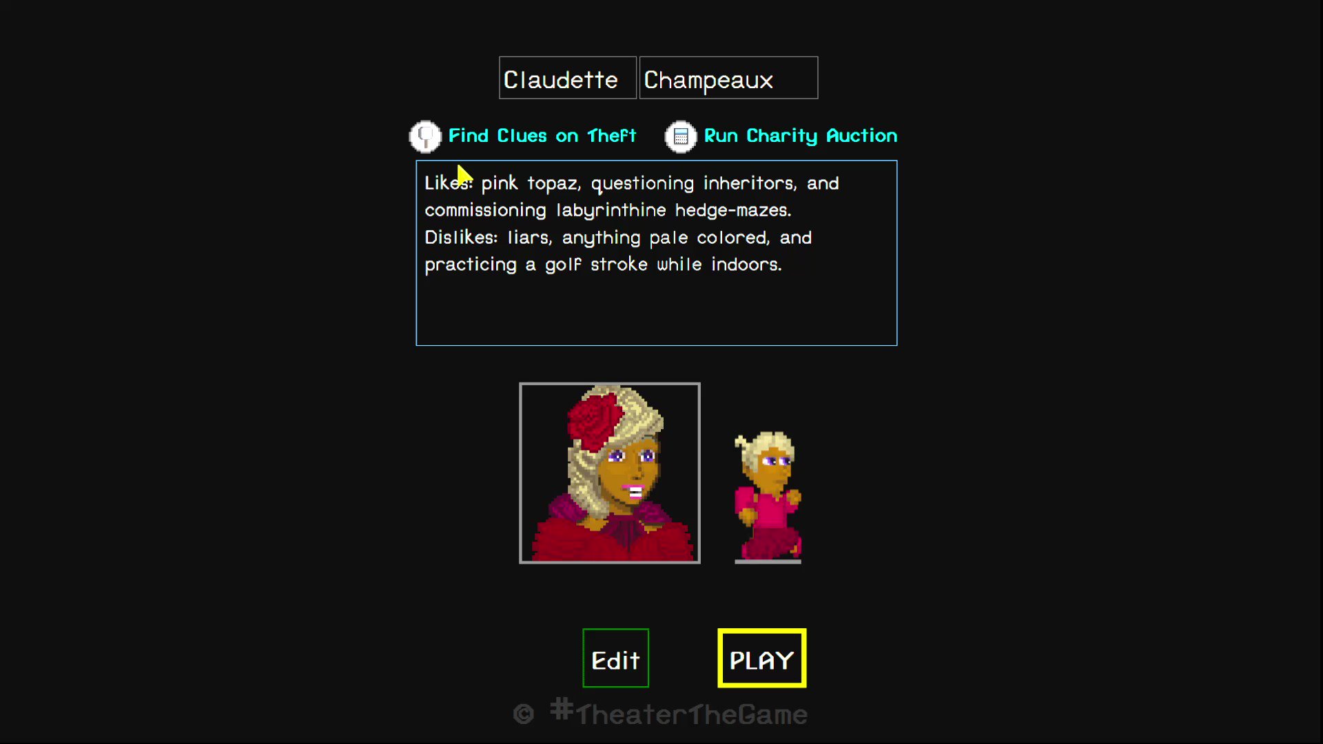 Theater - The Game 🔎 on Twitter: "A new #CozyGame of mystery! intrigue! mayhem! Play a #LifeSim ...