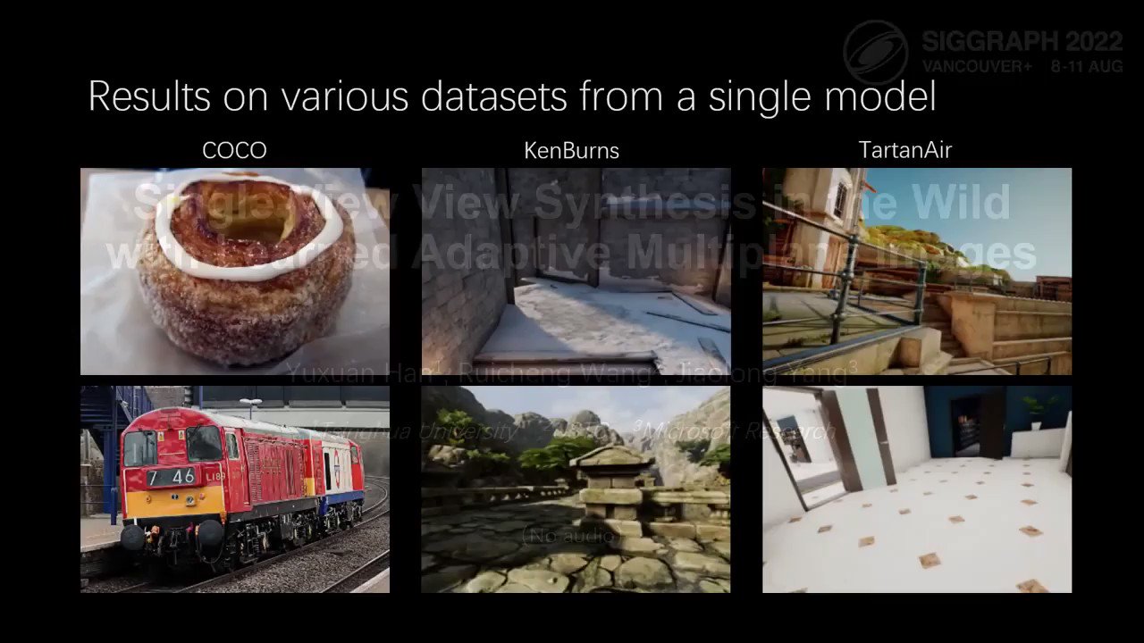 AK on Twitter: "Single-View View Synthesis in the Wild with Learned Adaptive Multiplane Images ...