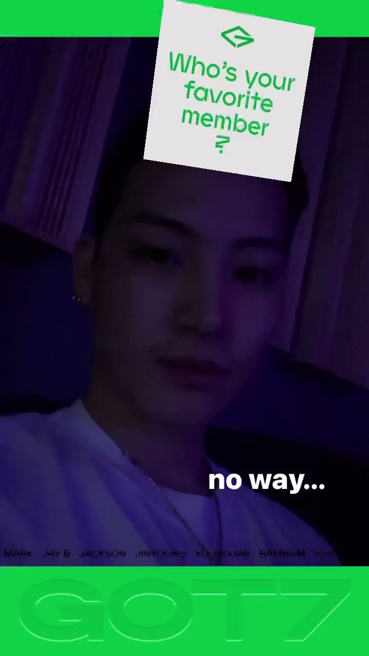 JAY B | Jaebeom¨ on Twitter: "JAY B : who's your favorite member? BAMBAM "no way..." #JAYB #제이비 ...