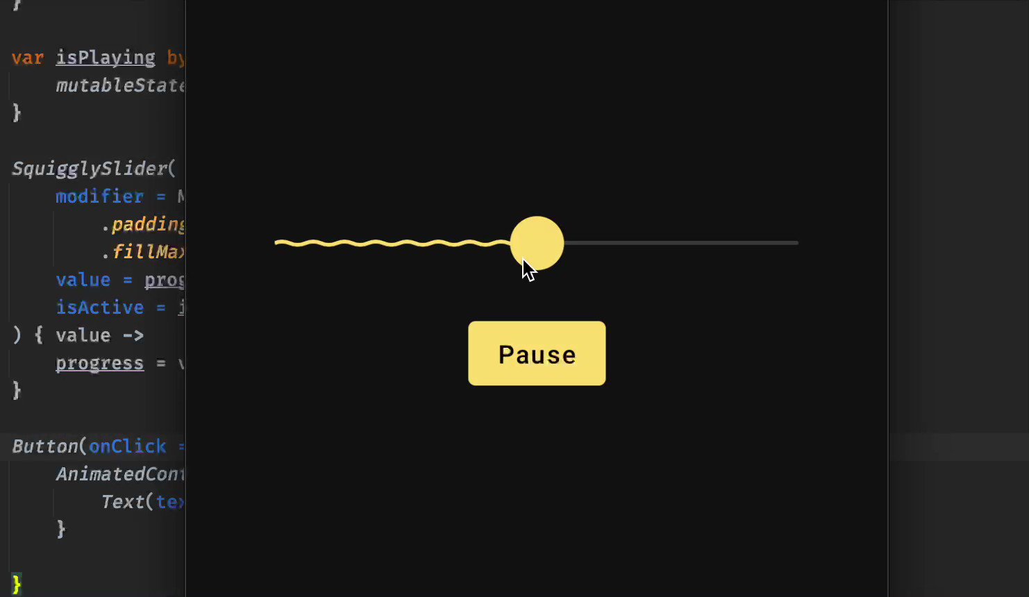 sinasamaki on Twitter: "the squiggly slider from #Android13 looked fun so I quickly implemented ...