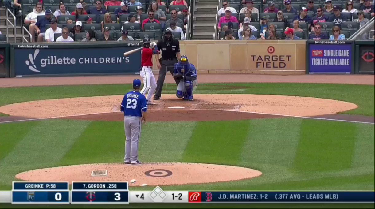 Talkin’ Baseball on Twitter: "Nick Gordon takes Zack Greinke deep for his first home run of the ...