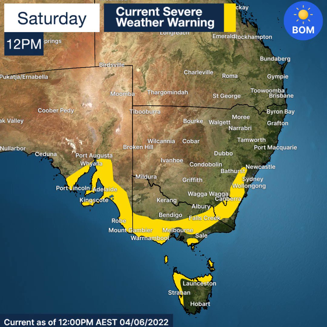 Bureau of Meteorology, Australia on Twitter: "Cold, showery and windy ...