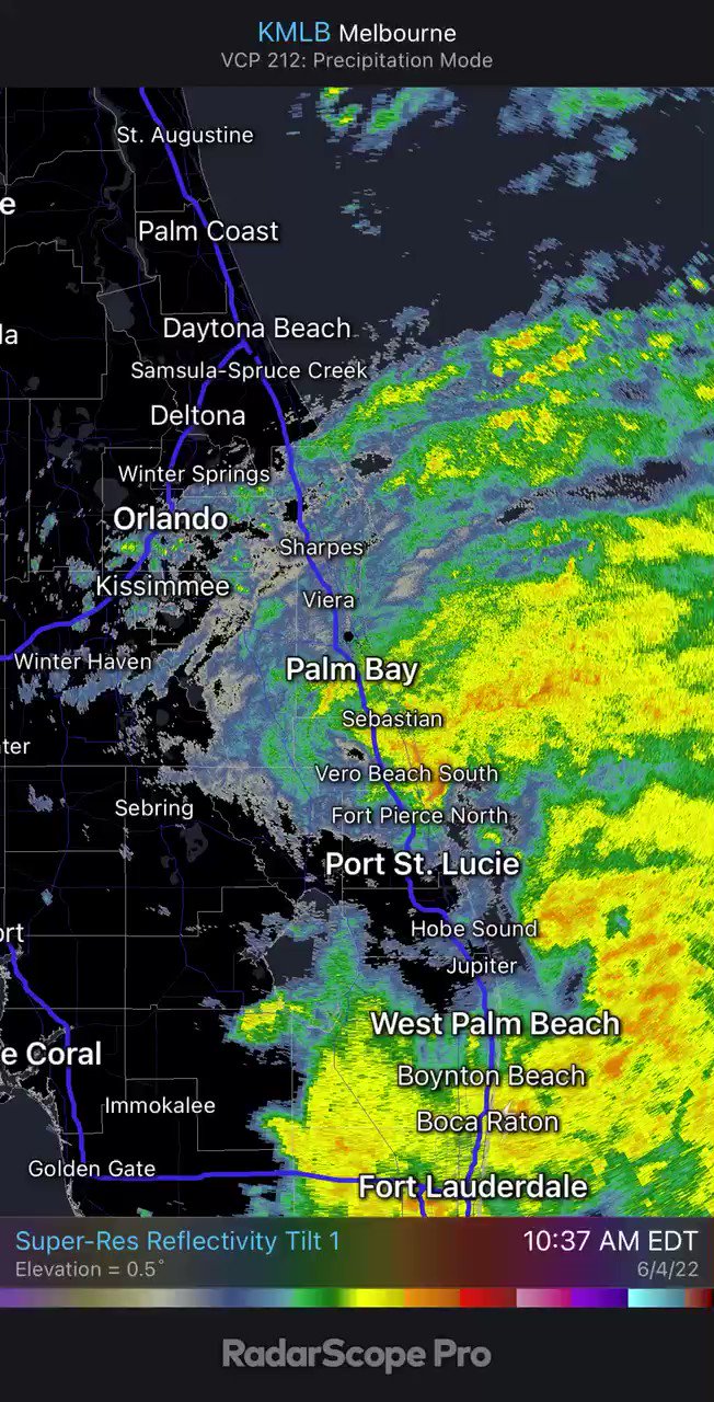 Nws Melbourne On Twitter Noon Radar Update For The Remainder Of The