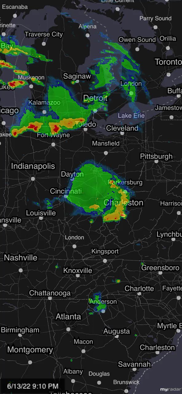 MyRadar Weather on Twitter: "A look back using the new Historical Radar feature, we can clearly ...