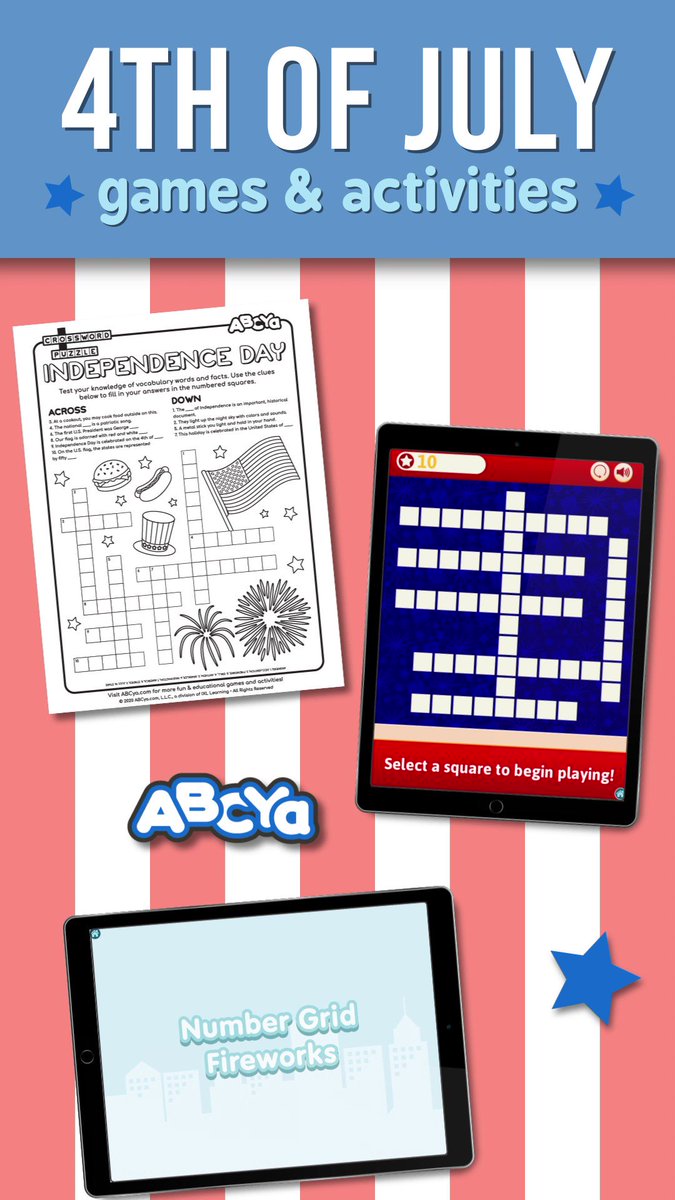 ABCya.com on Twitter: "Celebrate the 4th of July with printables and ...