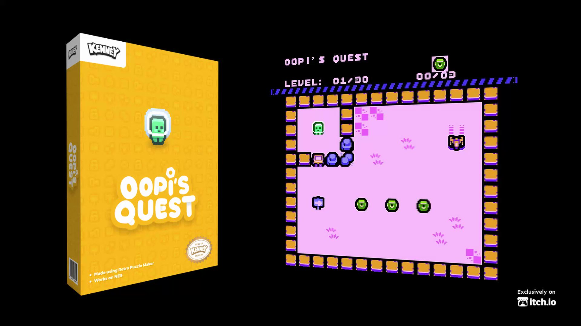 Kenney on Twitter: "Great news! My puzzle game for NES "Oopi's Quest" is now available ...