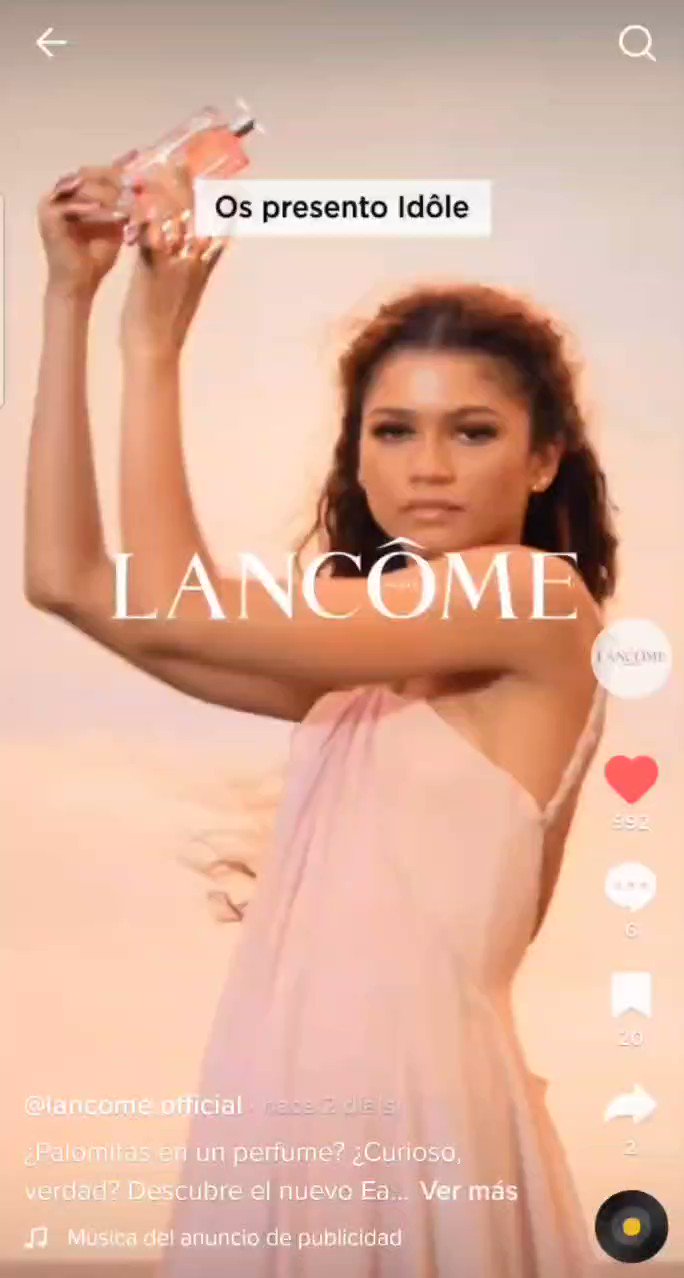 Zendaya Updates On Twitter Zendaya For “idôle Nectar” Lancômes