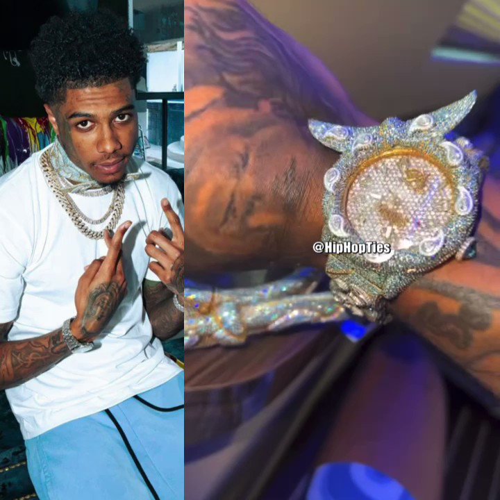 Hip Hop Ties On Twitter Blueface Shows Off His New Iced Out Bandanna