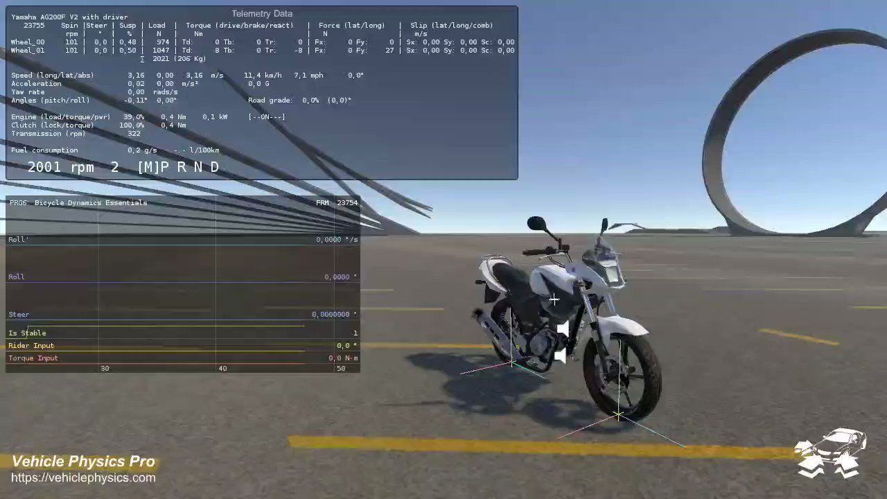 Vehicle Physics On Twitter Testing Straight Line Motorbike Dynamics Engine Transmission