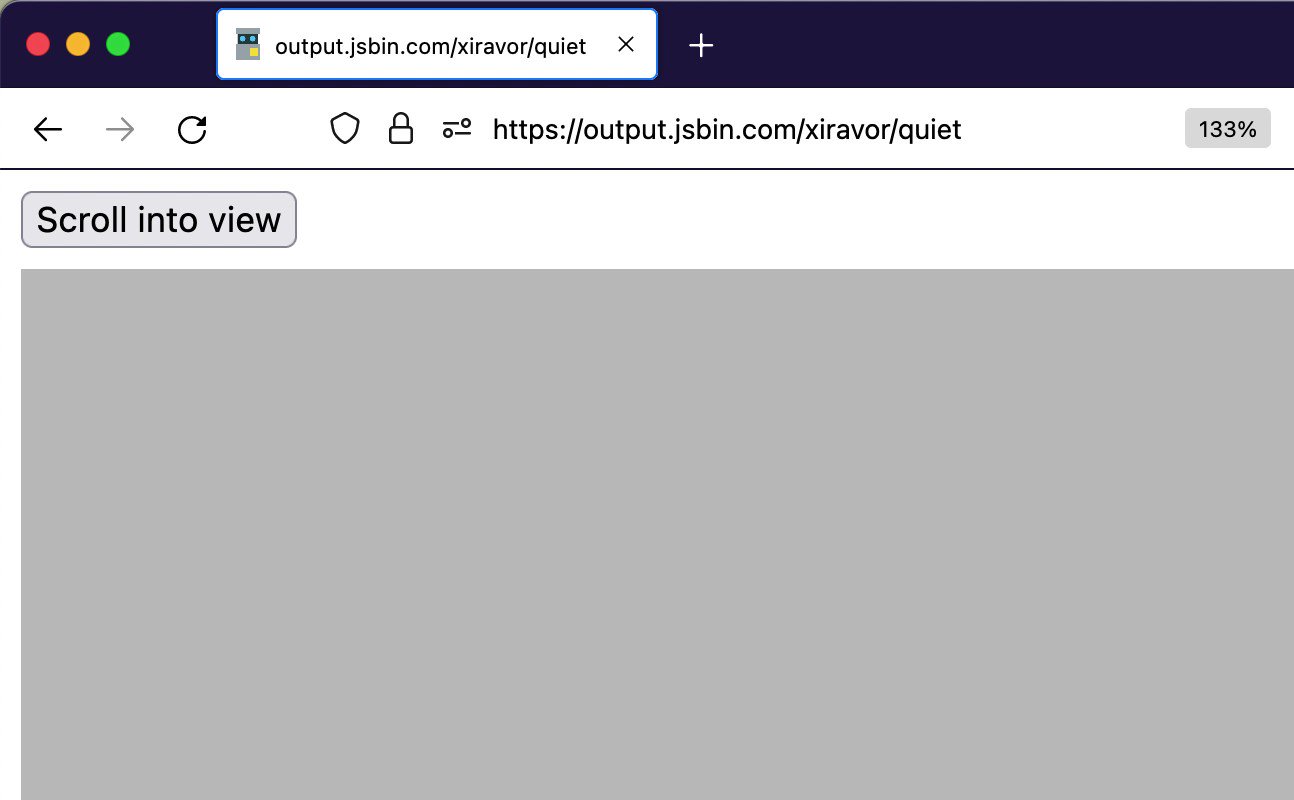 A dumb gargoyle on Twitter: "using `scrollIntoView()` but it's causing the scrollable page to ...