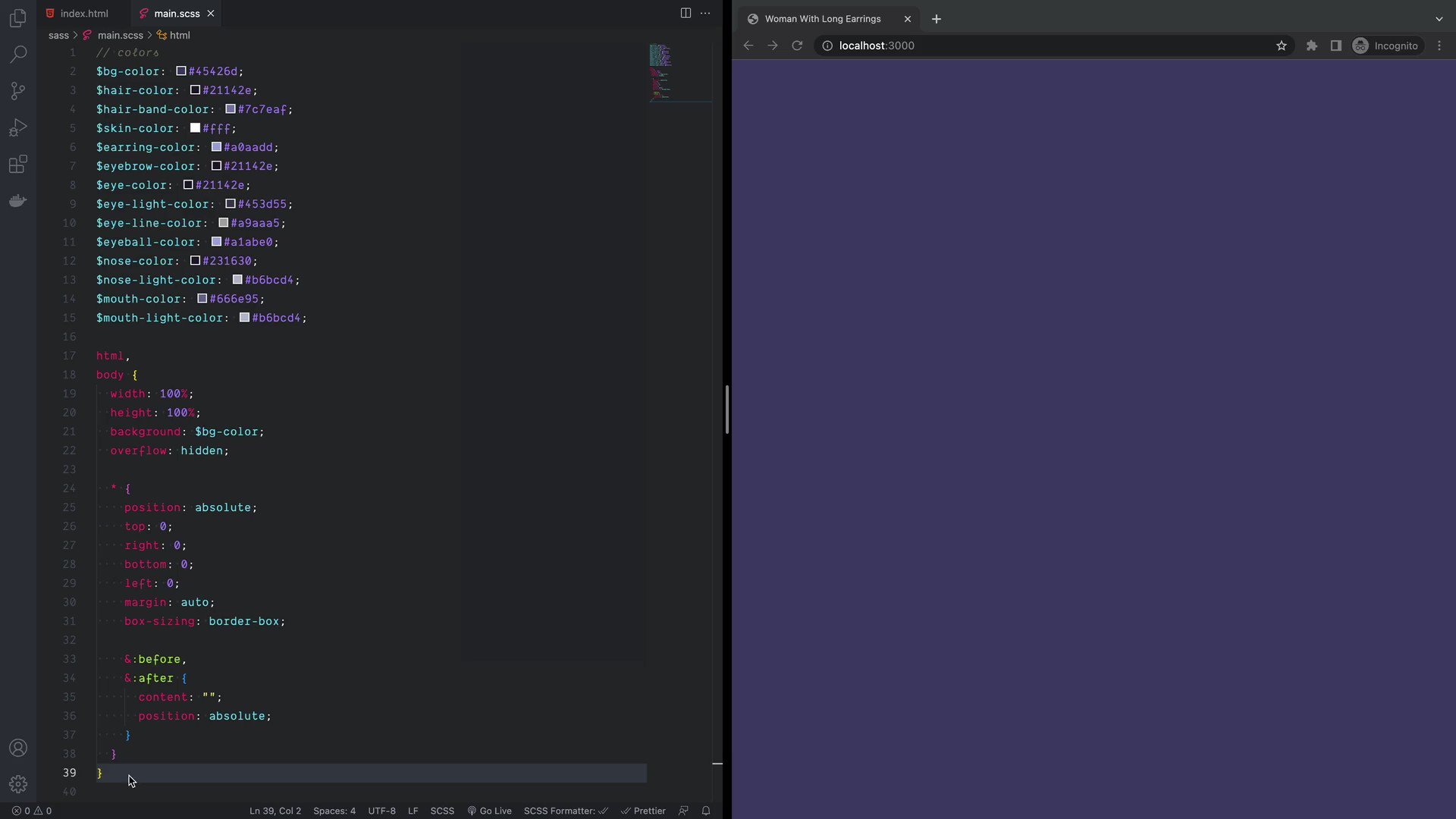 Asyraf Hussin on Twitter: "Draw Woman With Long Earrings using CSS @CodePen : https://t.co ...