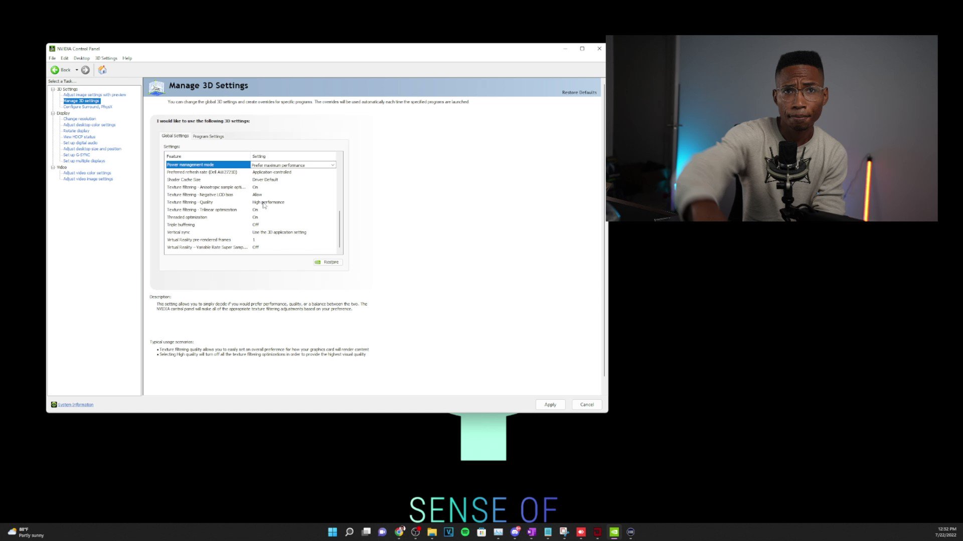 KIRNEILL on Twitter: "Best NVIDIA Control Panel Settings & @SenseQuality Color Settings Should ...