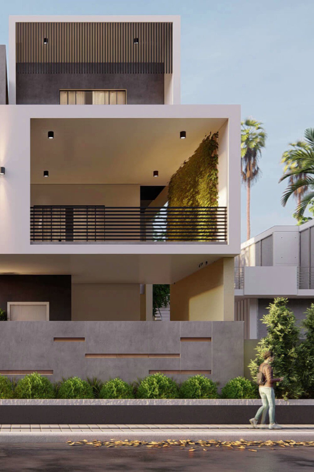 Modern Row House Elevation