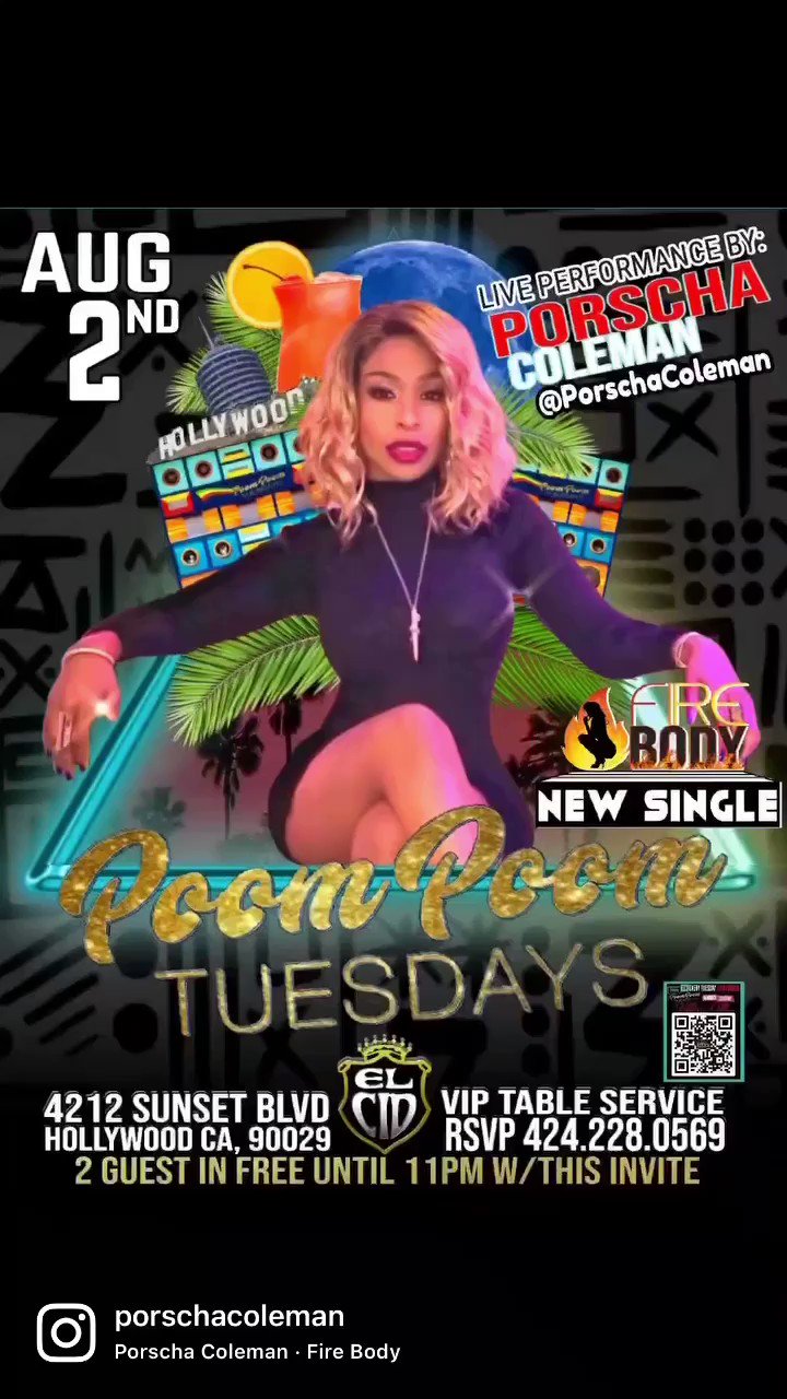 Porscha Coleman on Twitter: "TOMORROW! It’s Poom Poom Time!I’m performing my new single LIVE at ...