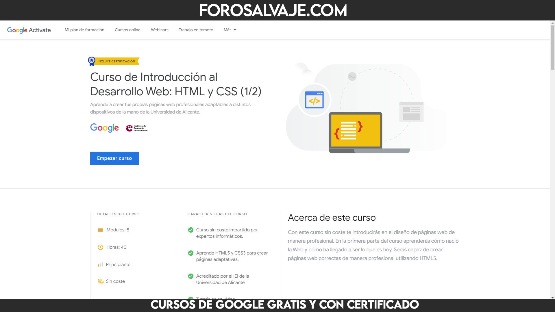 💀 SALVAJE 💀 on Twitter: "》CURSO DE INTRODUCCION AL DESARROLLO WEB: HTML Y CSS [1/2] LINK https ...