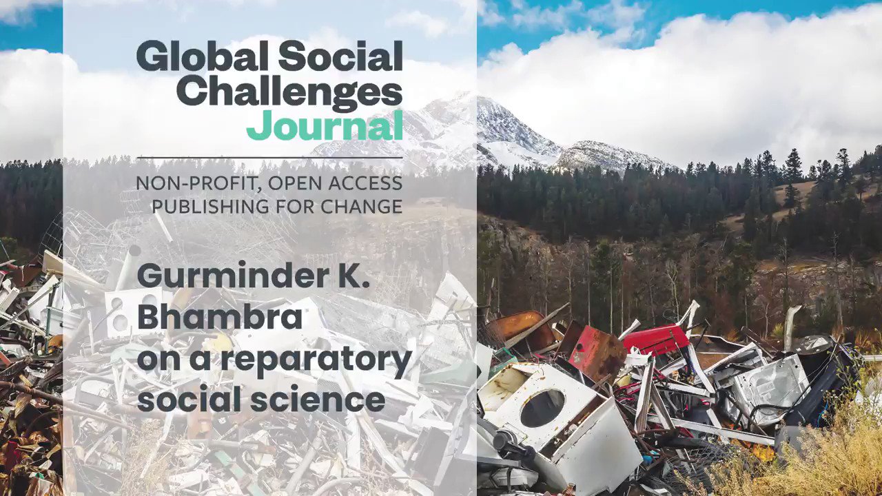 Global Social Challenges Journal on Twitter: "Watch @GKBhambra ...