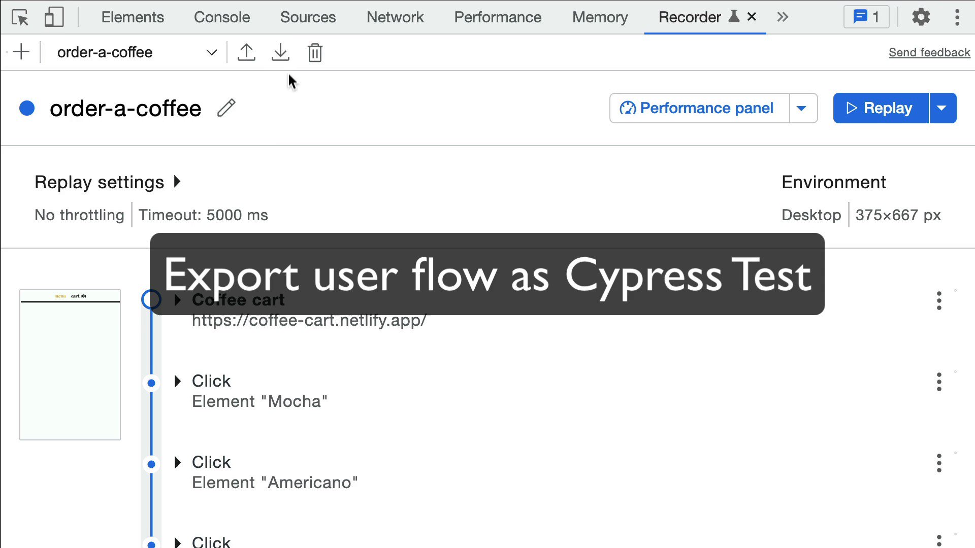 Chrome Devtools On Twitter Woo Hoo 🎊 Official Cypress Io Extension To Export User Flows As