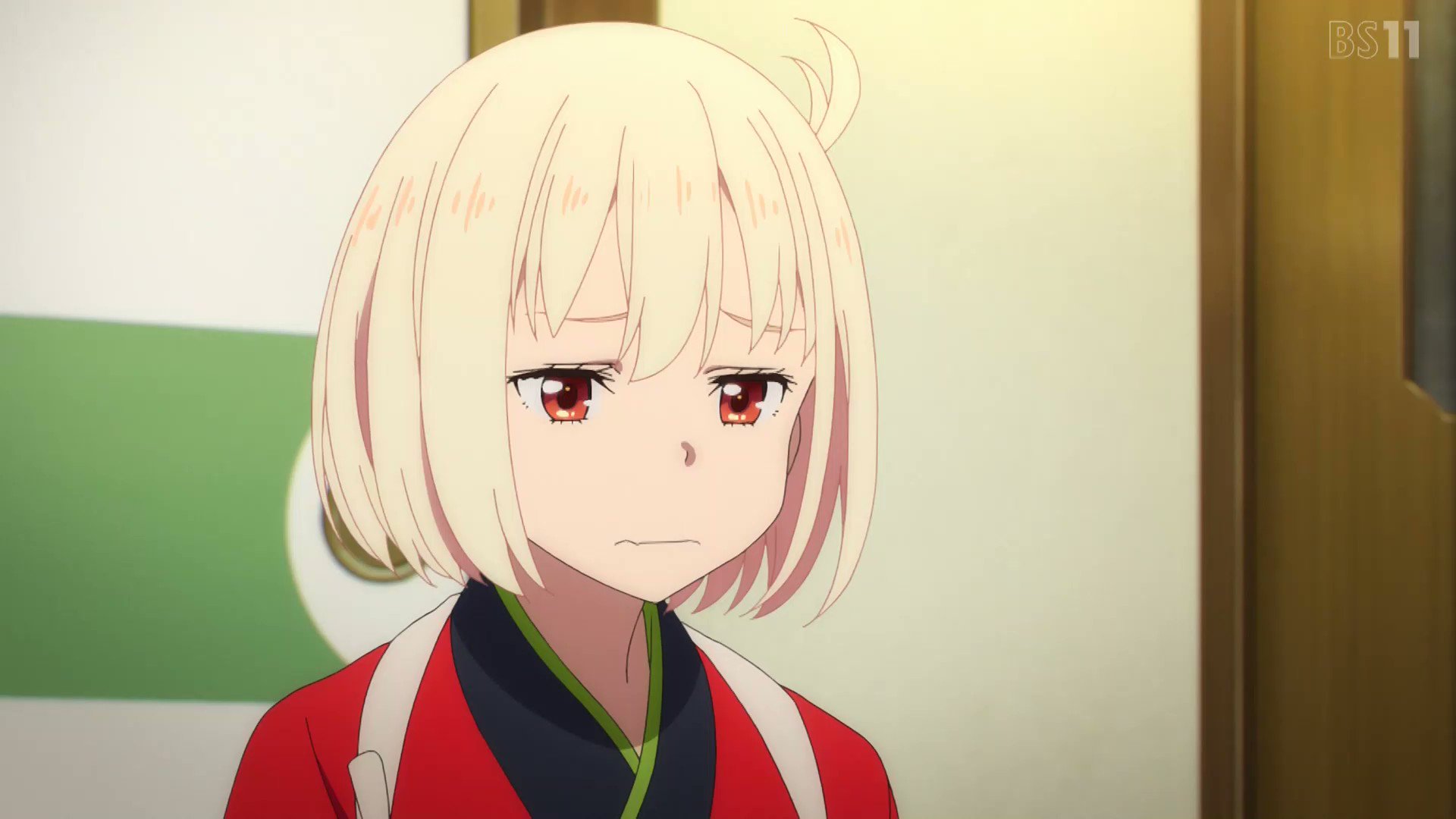 たすたす on Twitter: "ジト目かわいい #リコリコ #lycoris_recoil #bs11 https://t.co/zzvqYTsVZy" / Twitter