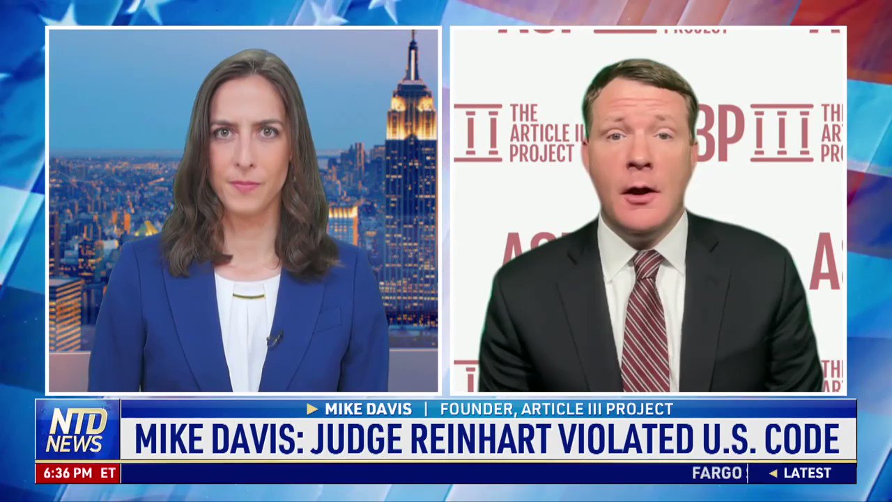 NTD News on Twitter: "Article III Project Founder @mrddmia said #Trump had authority to ...