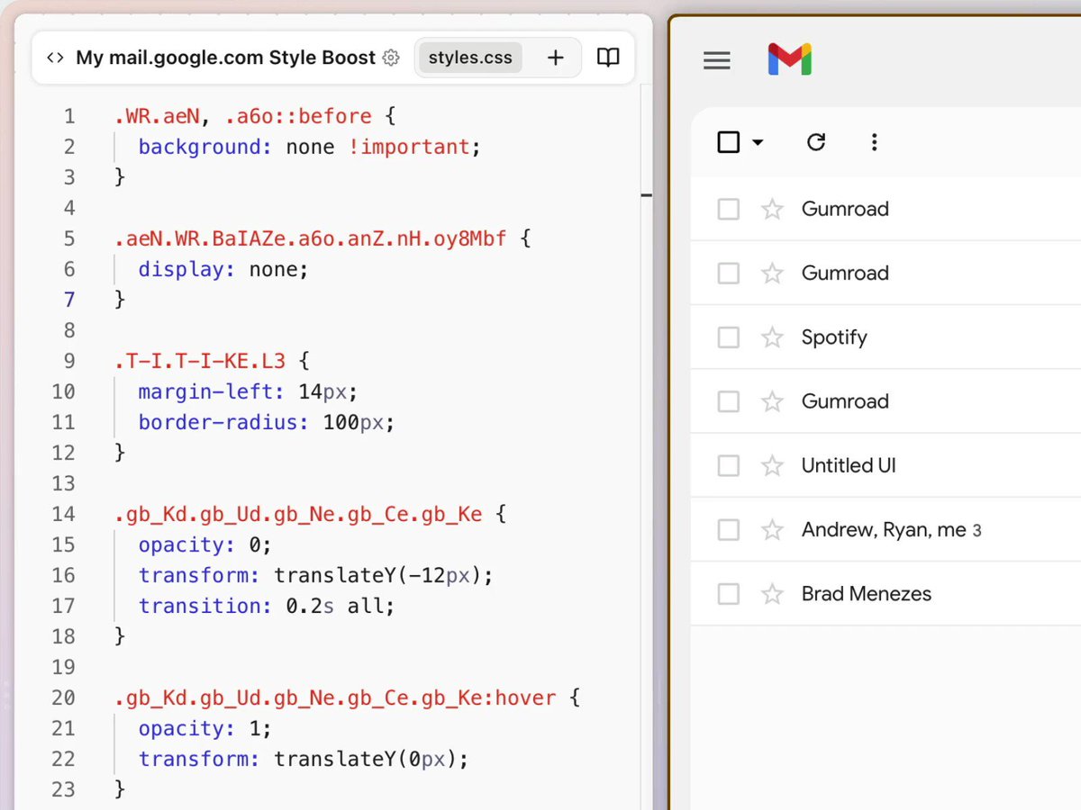 The Browser Company on Twitter: "RT @anronkai: Made my @gmail more minimalist with ...