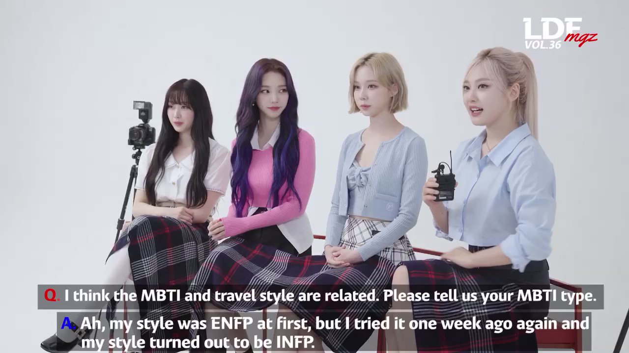 꼬댕이 ۵⁴ ᴳᴵᴿᴸˢ on Twitter: "aespa’s MBTI NingNing: INFP Winter: ISFJ Karina: ENFP Giselle: ENFP ...