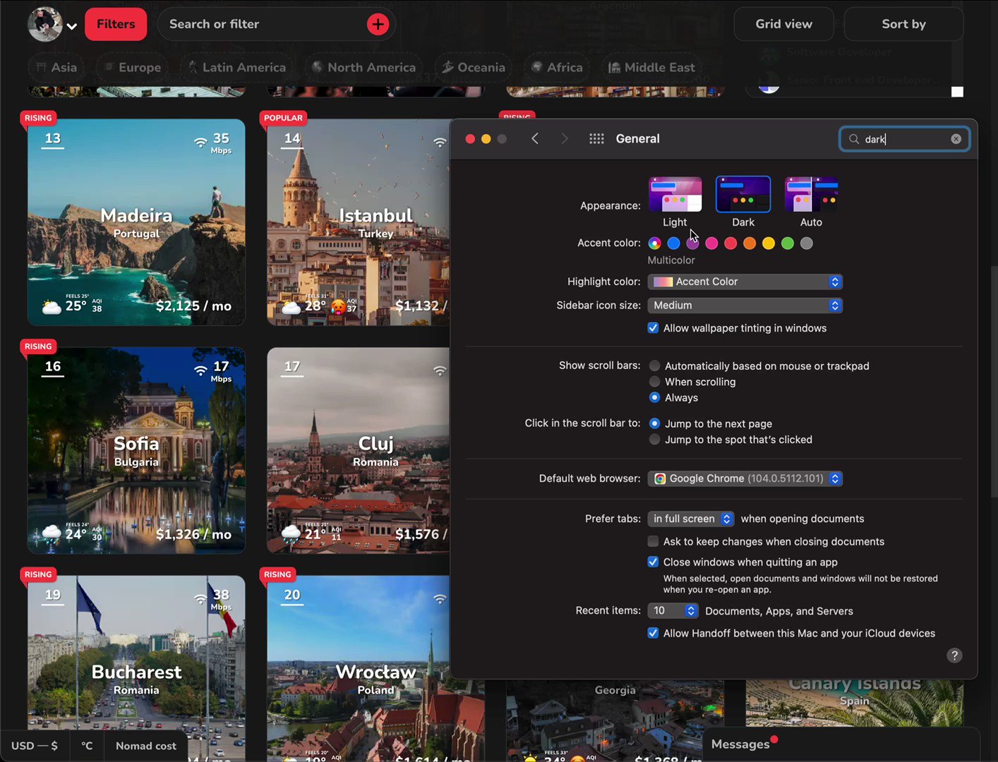 @levelsio on Twitter: "I added window.matchMedia('(prefers-color-scheme: dark ...