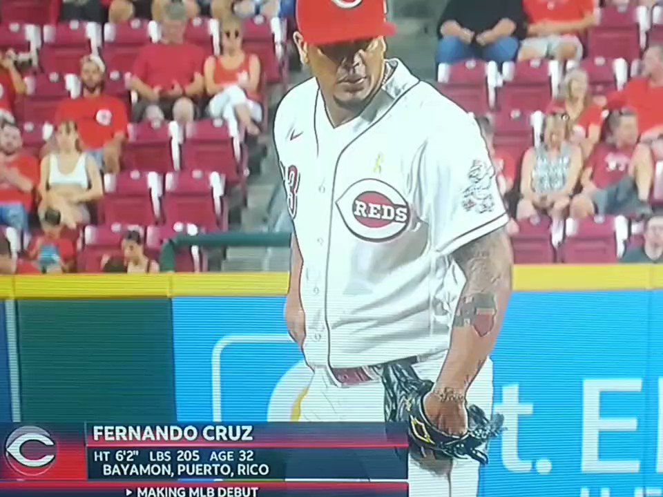 Edwin Hernández Jr. on Twitter: "The 32-year-old rookie Fernando Cruz🇵🇷(Reds), throws a flawless ...