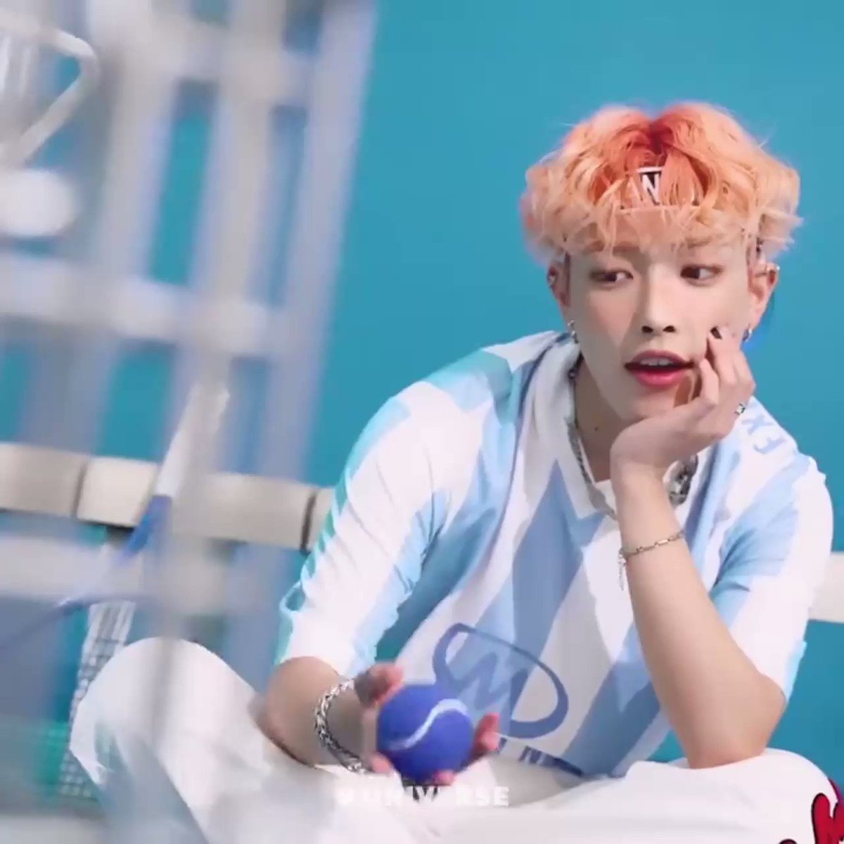 かんja 🎮 On Twitter Rt Dailyjoongie Tennis Player Hongjoong With Peach Hair Blush And