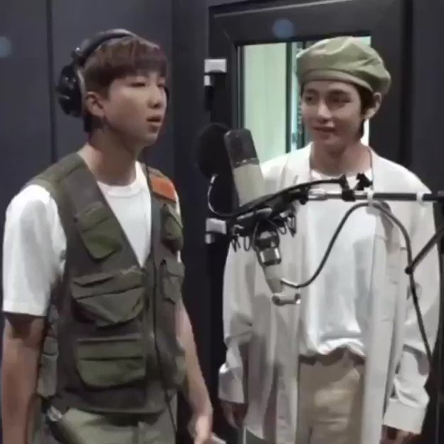 random taehyung things on Twitter: "taehyung looking at namjoon wiggling and copying him https ...