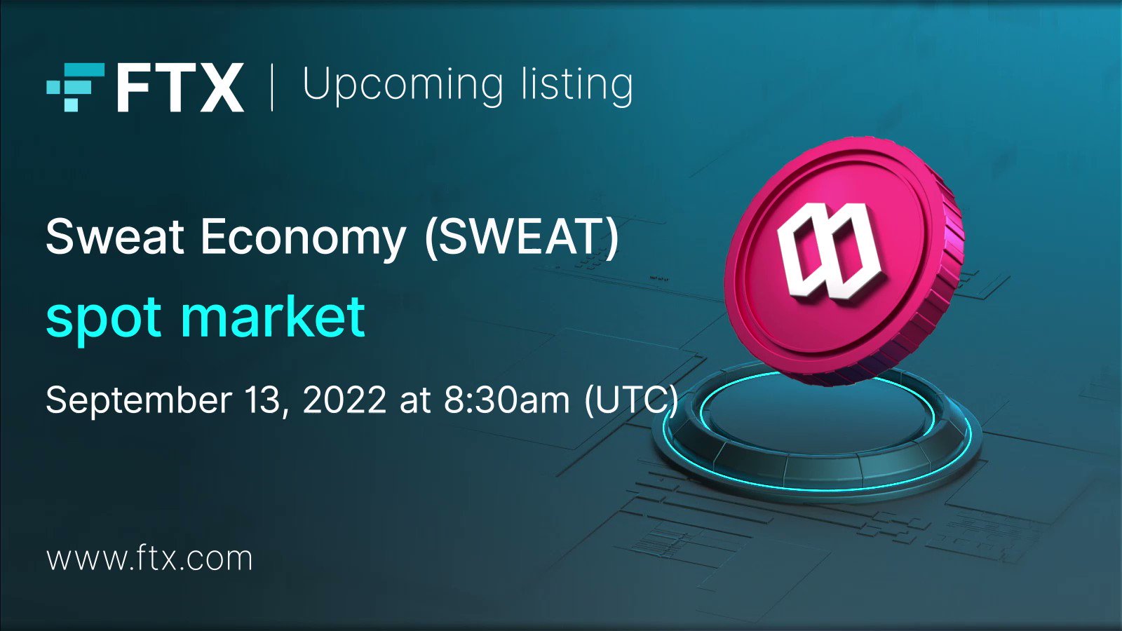 FTX on Twitter: "Upcoming listing on FTX: Sweat Economy $SWEAT spot market! Live on September 13 ...