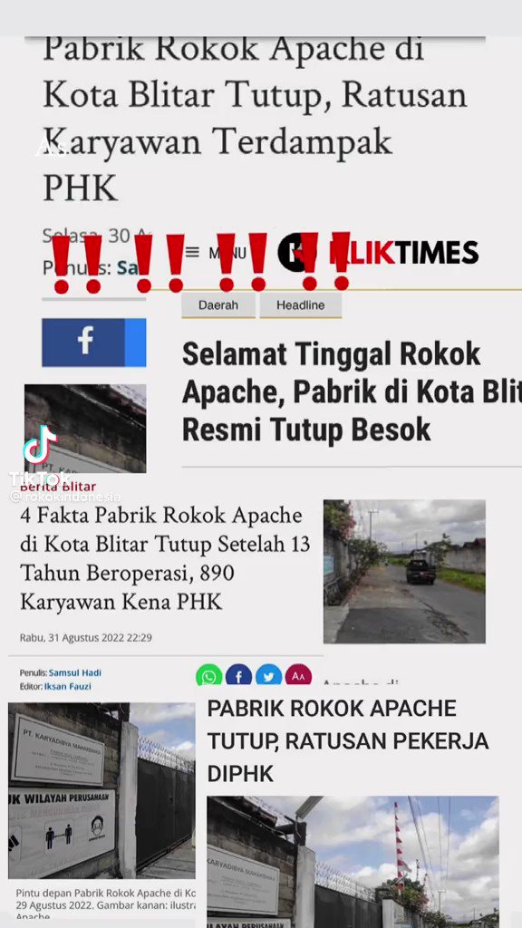 Rokok Indonesia on Twitter: "Salah satu bukti telah terjadi pada awal September 2022. Pabrik ...