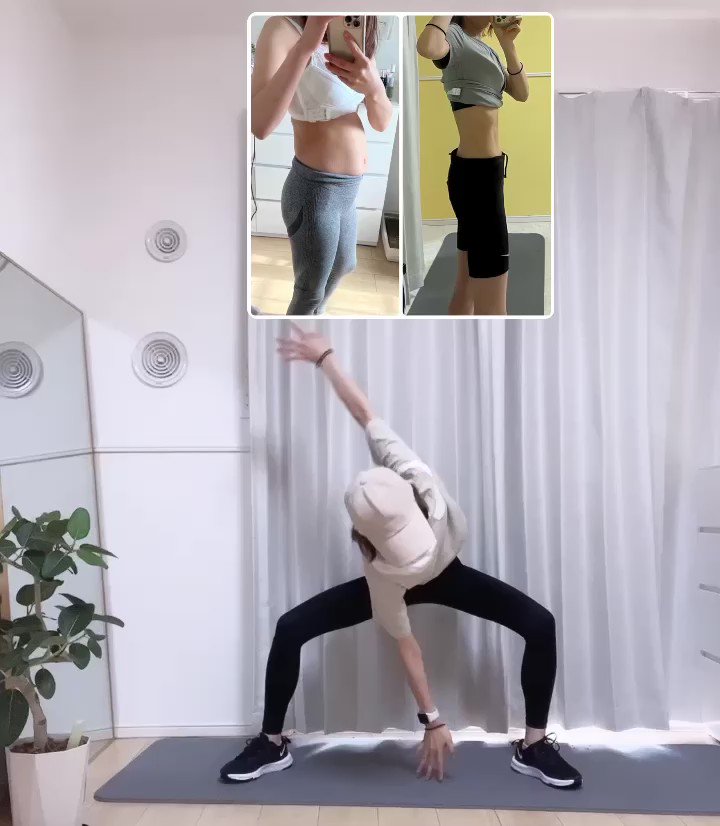 ゆちゃん｜脚やせ研究51→37kg on Twitter: "運動やる気がない、、って時でもこれ20回するだけでも達成感半端じゃないからやってみて、、 肩甲骨トレとお腹と脚痩せとお尻トレ一気に ...