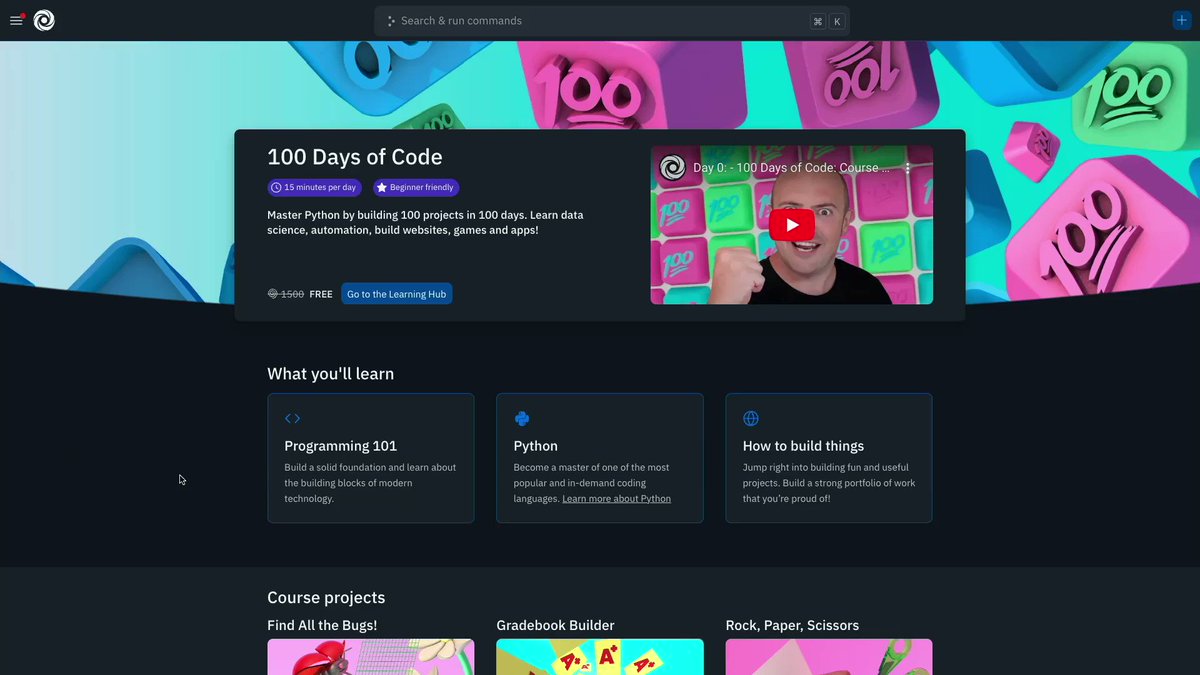 Snow On Twitter RT amasad Announcing Replit 100 Days Of Code 