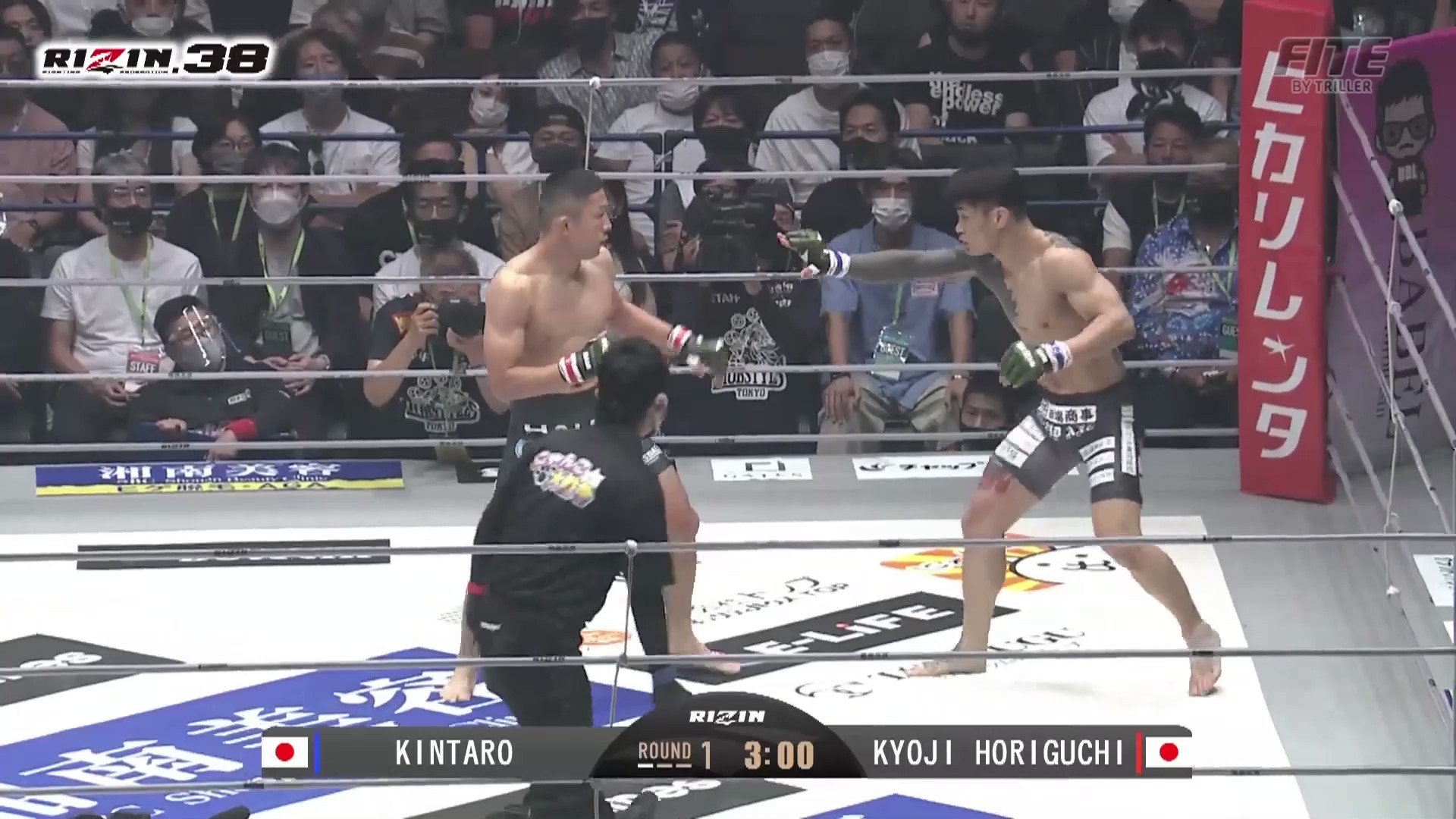 RIZIN FF English on Twitter: "A BIG KNOCKDOWN EARLY ON FOR KINTARO‼️ 『SBC presents RIZIN.38』 🎟 ...