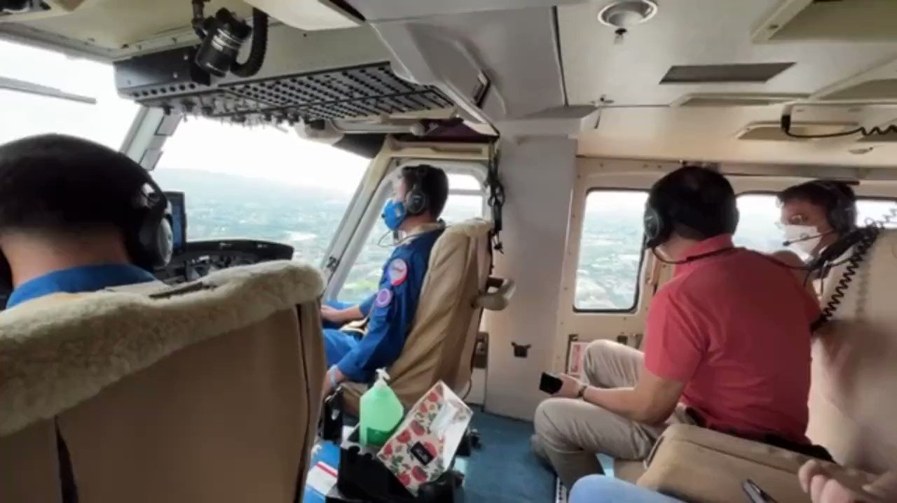 ONE News PH on Twitter: "WATCH | President Bongbong Marcos holds an aerial inspection of areas ...