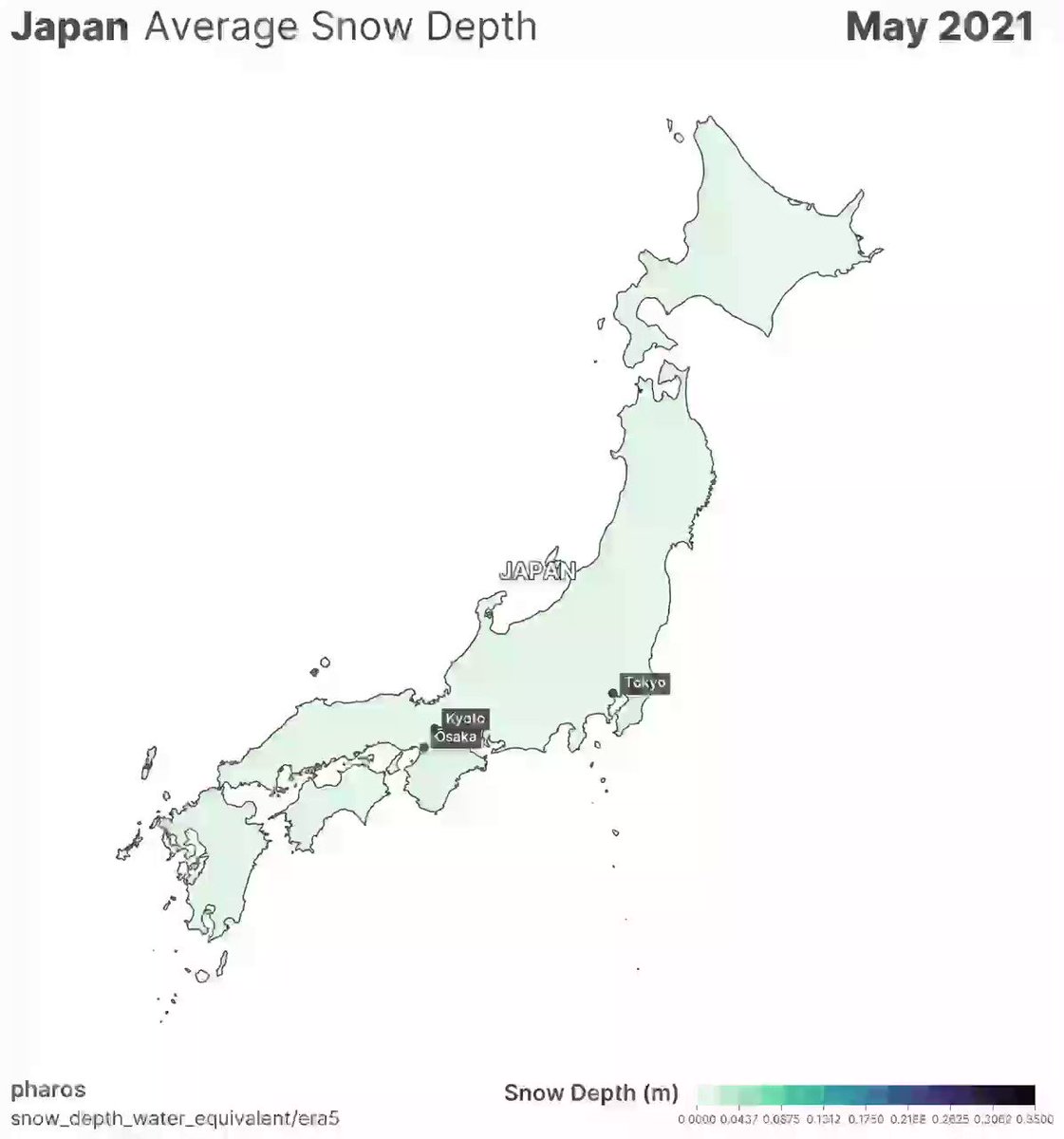 Matplotlib On Twitter Rt Pharosplatforms Beautiful Timelapse Of Snow Depth In Japan Made