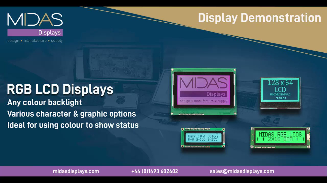 Midas Displays on Twitter: "🎥 Panel of RGB LCD Displays ℹ️ These displays are a cost effective ...