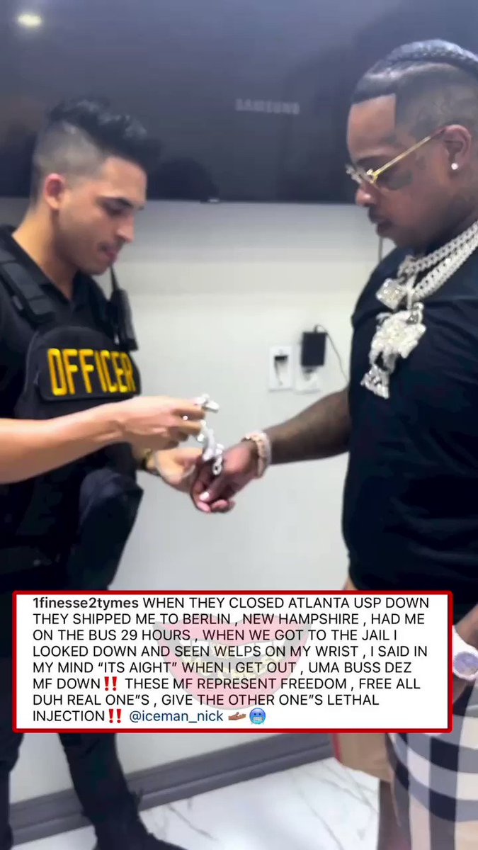 SAY CHEESE! 👄🧀 on Twitter: "Finesse2tymes shows off his diamond handcuffs bracelets"